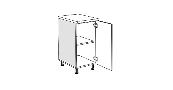 Кухненски шкаф долен с една врата In D40 K дъб артизан • Модулна кухня