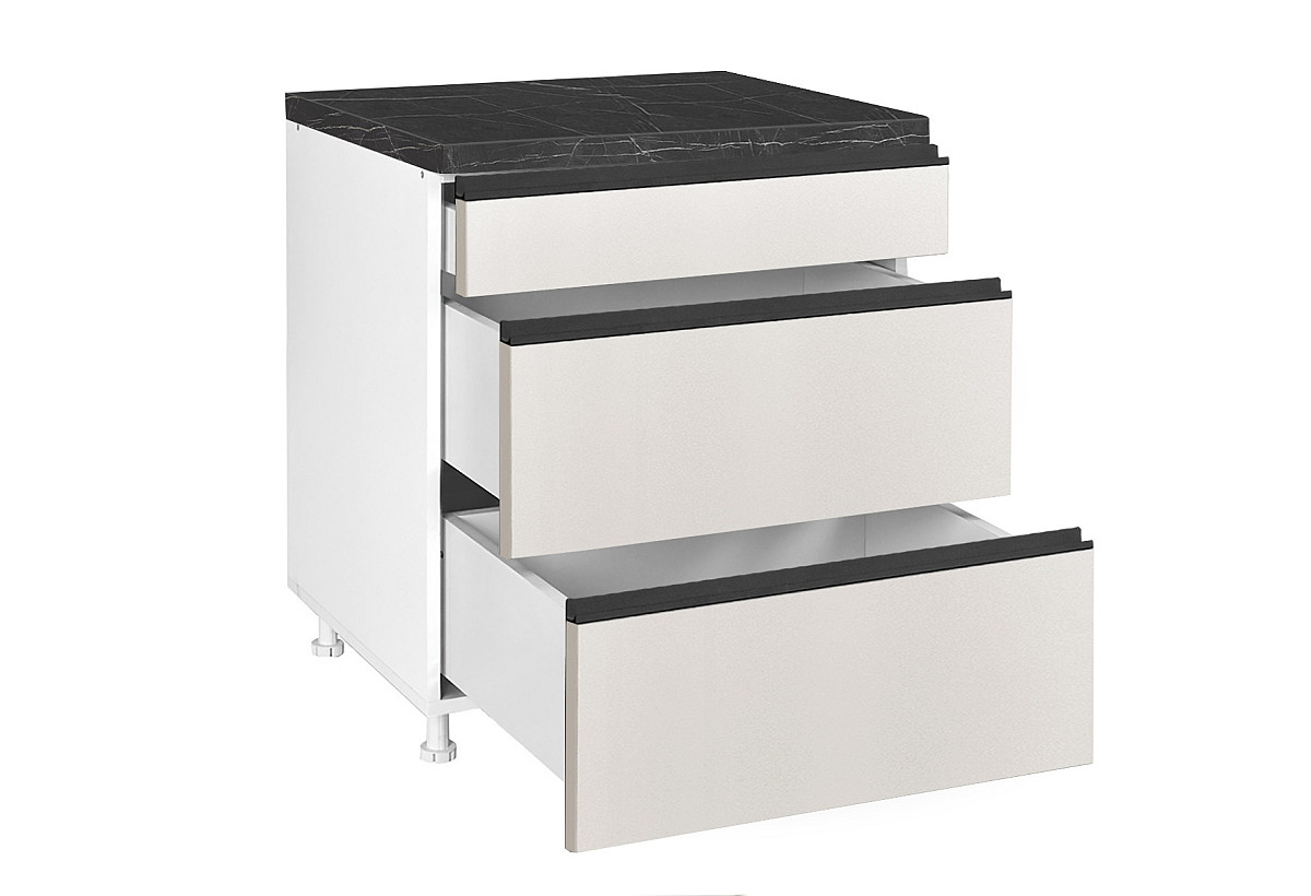 Кухненски шкаф долен с три чекмеджета Lina D80 3f B • Модулна кухня Lina • Мебели Монема