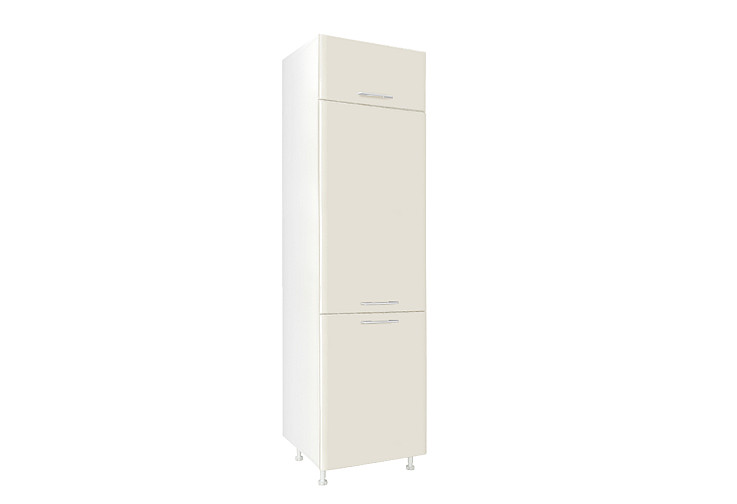 Колонен шкаф за вграден хладилник In Mdf Friz 2v бежов гланц • Модулна кухня In Mdf бежов гланц