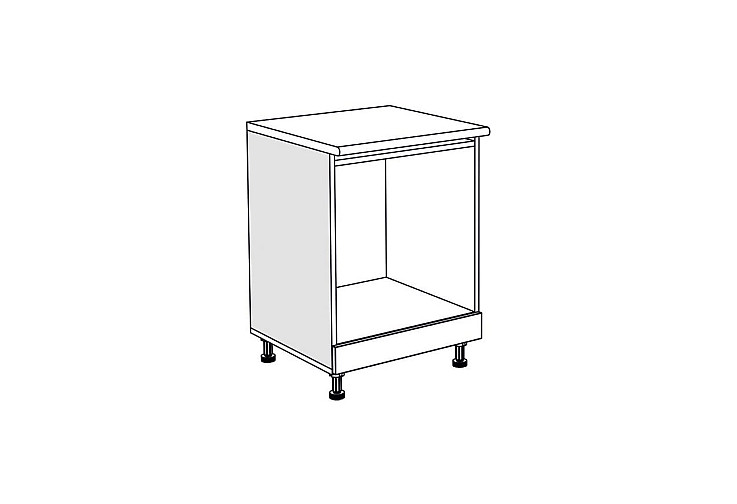 Кухненски шкаф долен за вградена фурна Rustic D60 R бял • Модулна кухня Rustic бяла • Мебели Монема