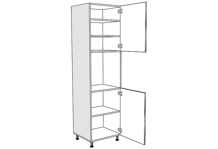 Колонен шкаф за вградена фурна Contempo D60 Rv сив • Модулна кухня Contempo сива • Мебели Монема