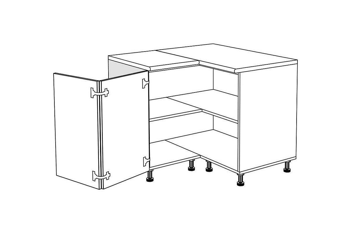 Кухненски шкаф ъглов долен In Du 2k дъб артизан • Модулна кухня In дъб артизан • Мебели Монема