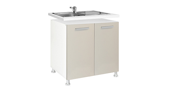 Кухненски шкаф долен за мивка In D80 S пясък мат • Модулна кухня In пясък мат • Мебели Монема