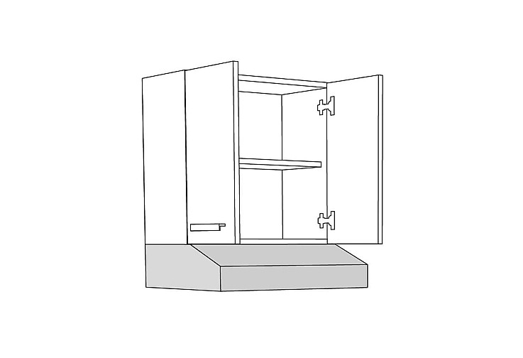 Кухненски шкаф горен с две врати In Va60 пясък мат • Модулна кухня In пясък мат • Мебели Монема