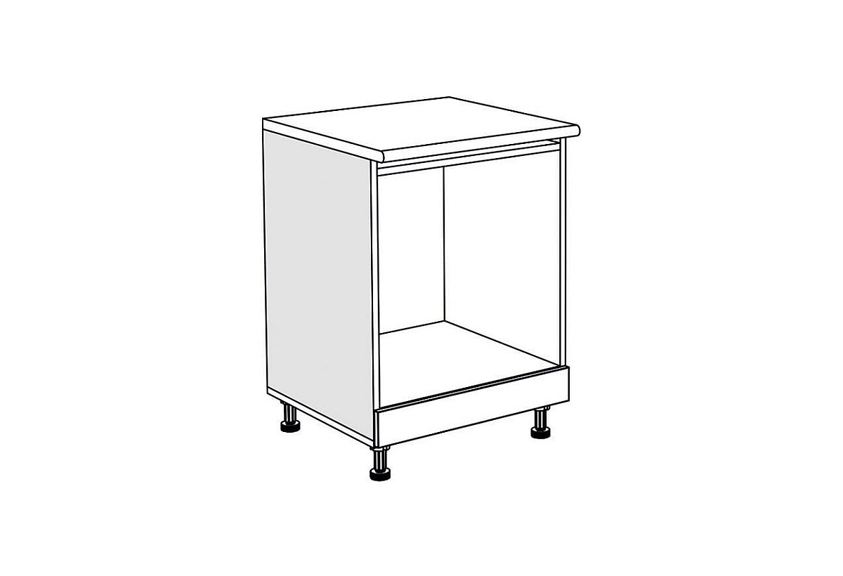 Кухненски шкаф долен за вградена фурна In Mdf D60 R кашмир гланц