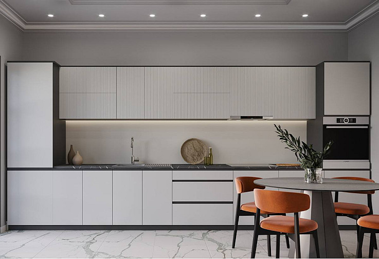 Кухненски шкаф долен с три чекмеджета Lina D60 3f B • Модулна кухня Lina • Мебели Монема