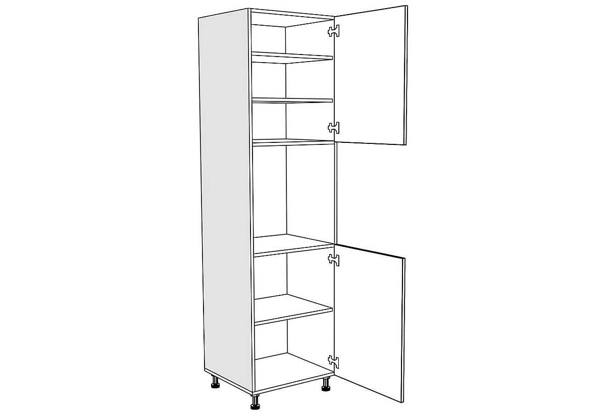 Колонен шкаф за вградена фурна Rustic D60 Rv бял • Модулна кухня Rustic бяла • Мебели Монема