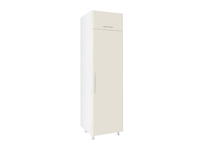 Колонен шкаф за вграден хладилник In Mdf Friz 60 бежов гланц • Модулна кухня In Mdf бежов гланц