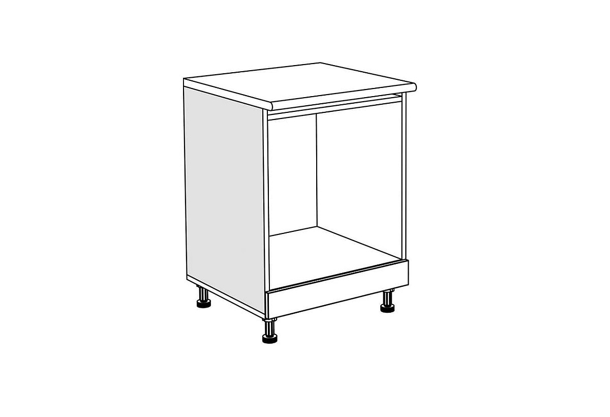 Кухненски шкаф долен за вградена фурна In D60 R дъб артизан • Модулна